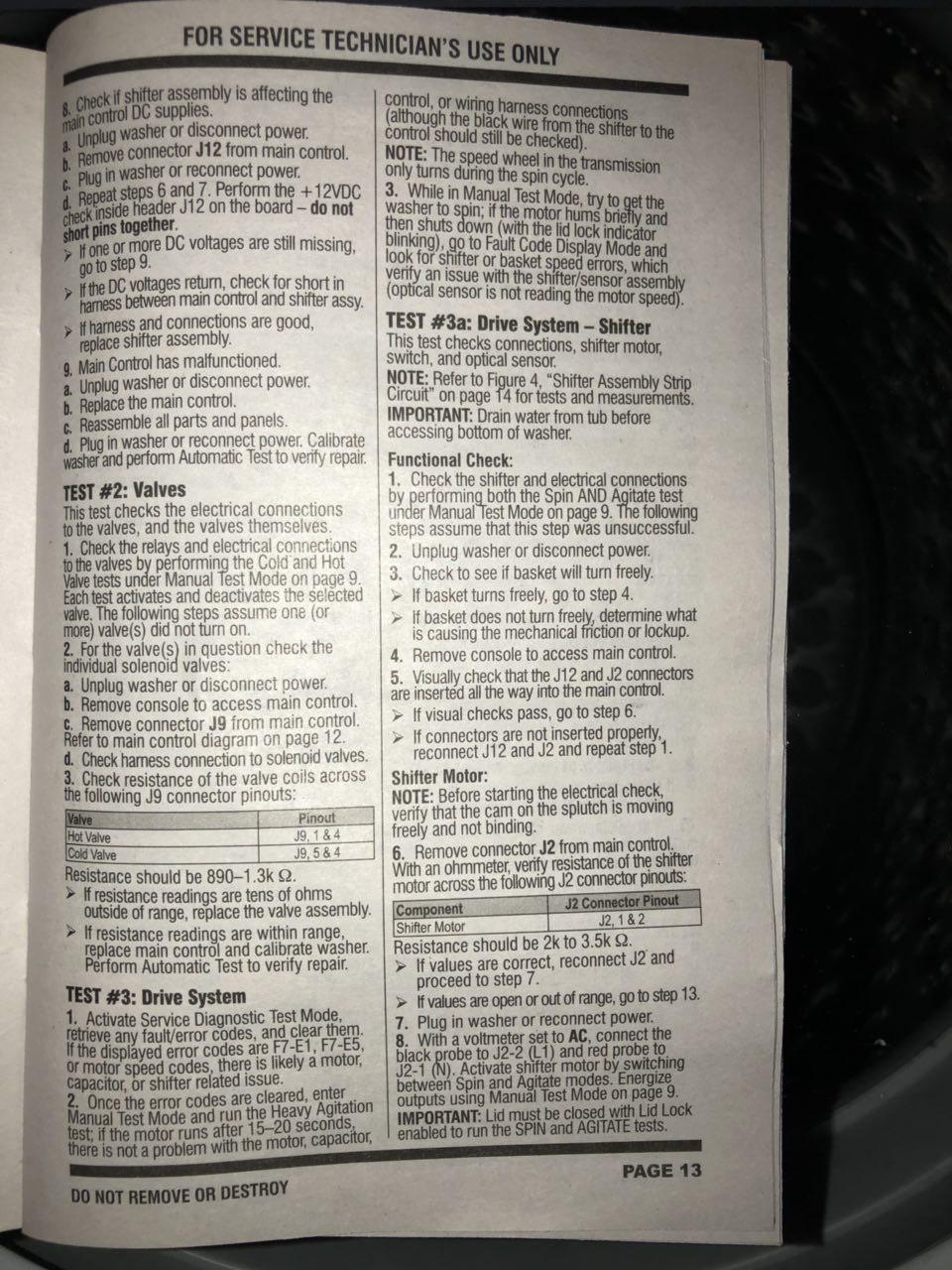 MAYTAG top load Washer Mod. MVWX655DW1 Service Manual - Iskander ...
