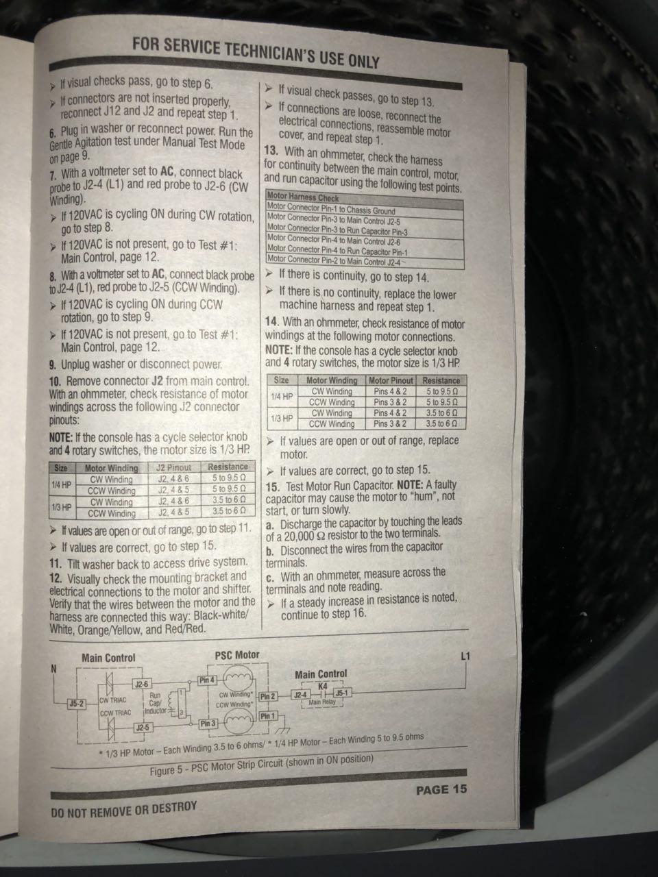 MAYTAG top load Washer Mod. MVWX655DW1 Service Manual - Iskander ...